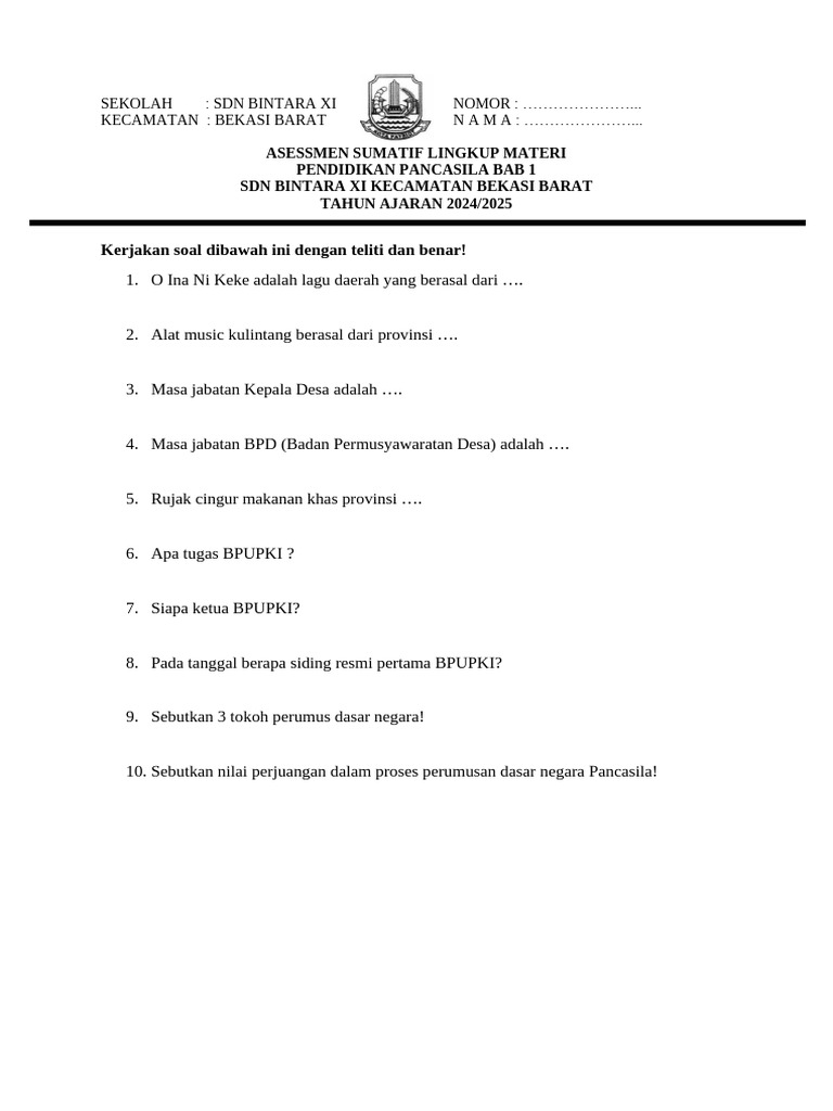 Sumatif LM PP BAB 1 | PDF