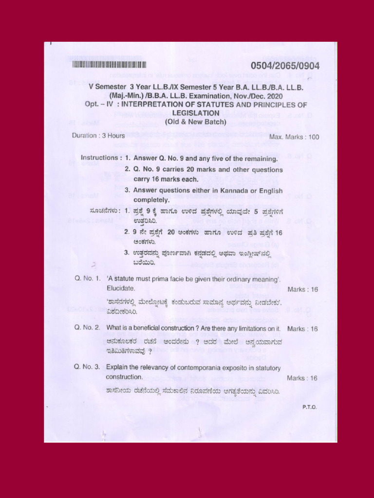 1 - Interpretation of Statutes Nov 2020 | PDF