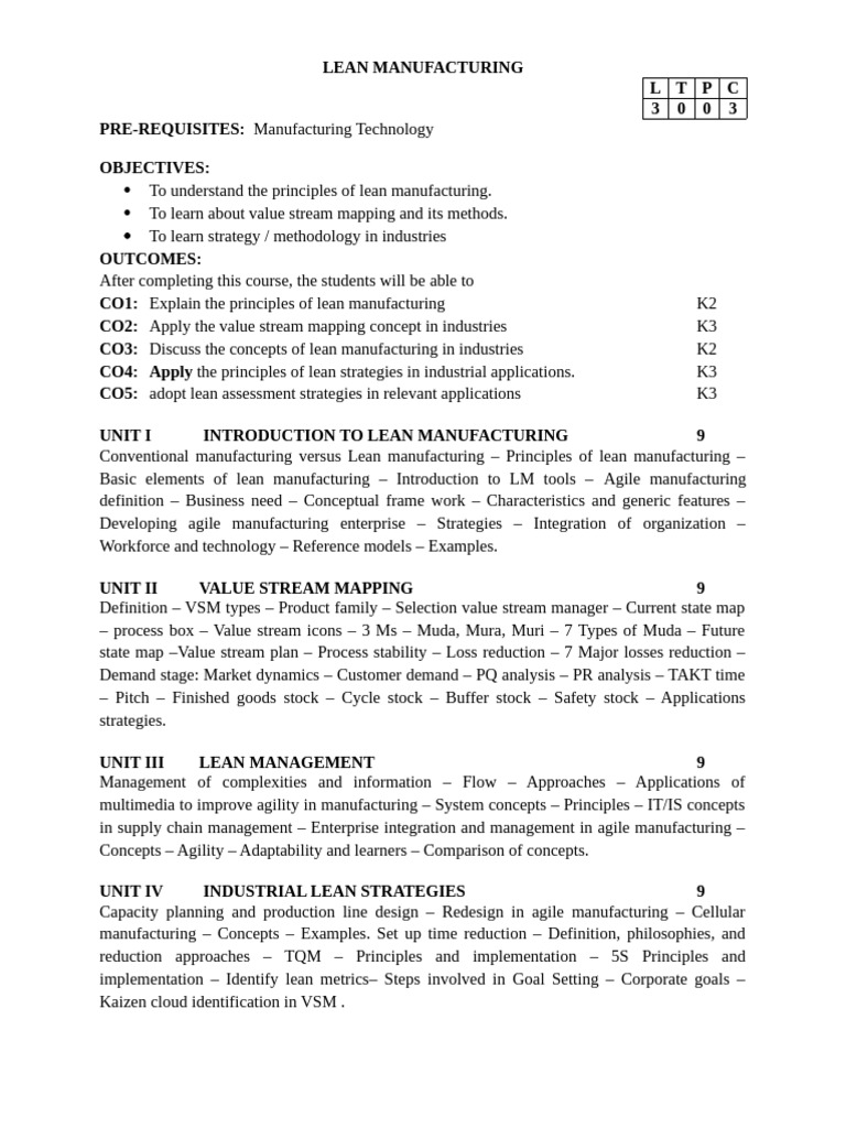 Lean Manufacturing-2023 | PDF | Lean Manufacturing | Conceptual Model