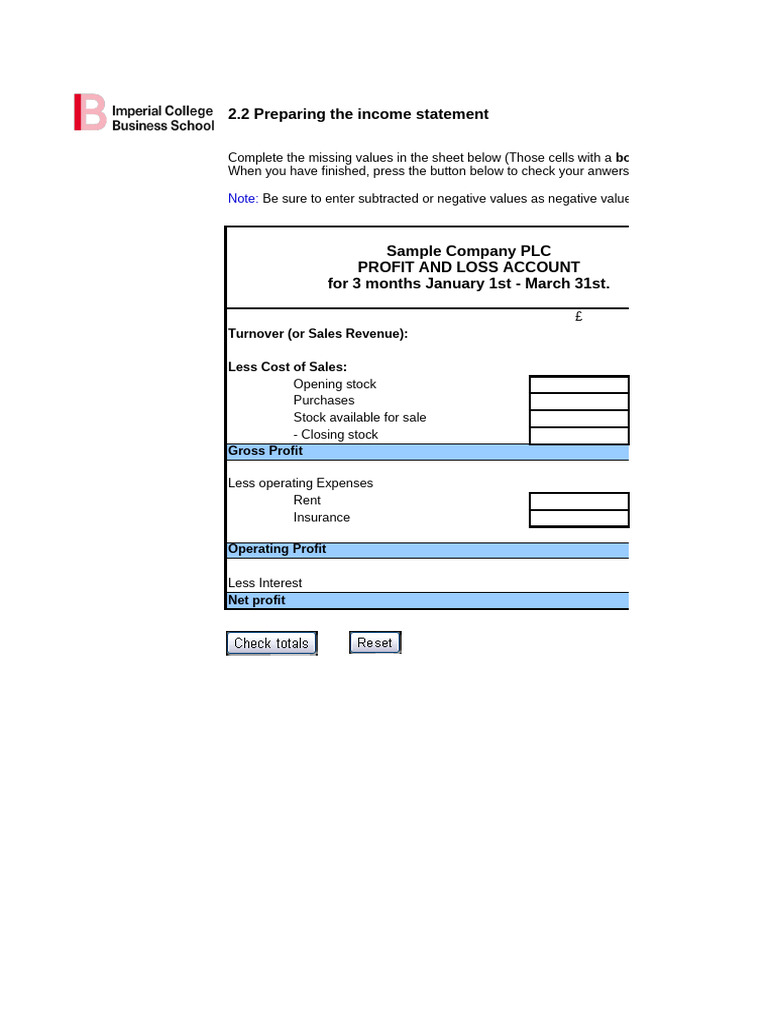 Income Statement Preparation Guide | PDF