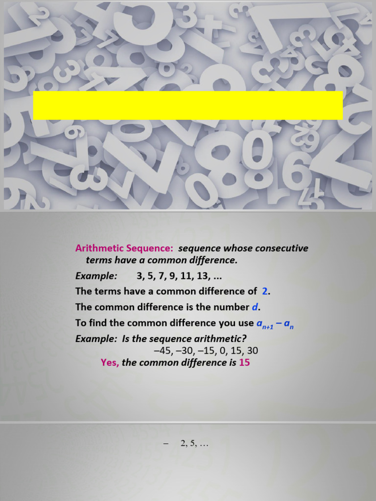 Add Ons Arithmetic Sequences and Series | PDF | Mathematical Logic | Elementary Mathematics