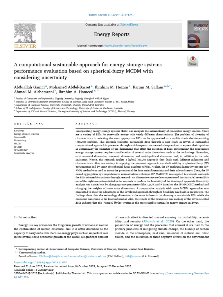 A Computational Sustainable Approach For Energy Storage Systems 2024 Energy Pdf Energy