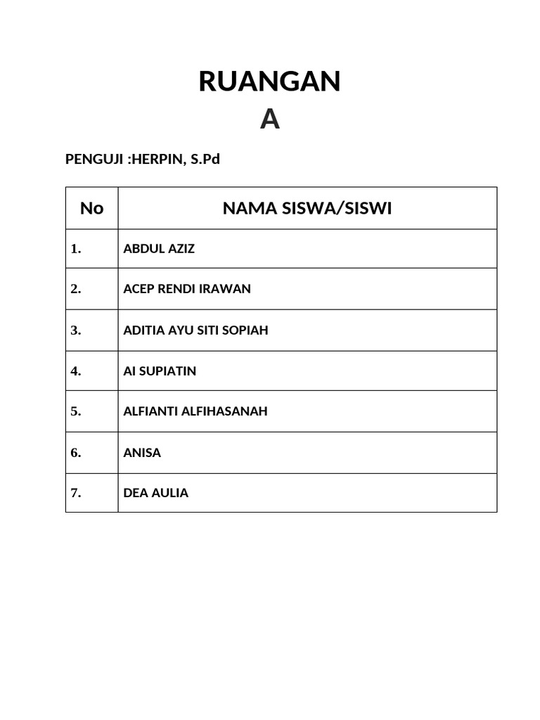 Ruangan Tes | PDF