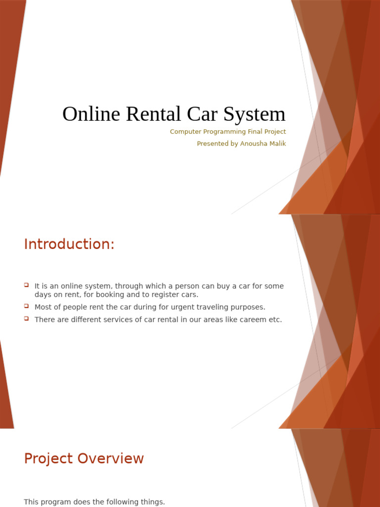Online Rental Car System | PDF