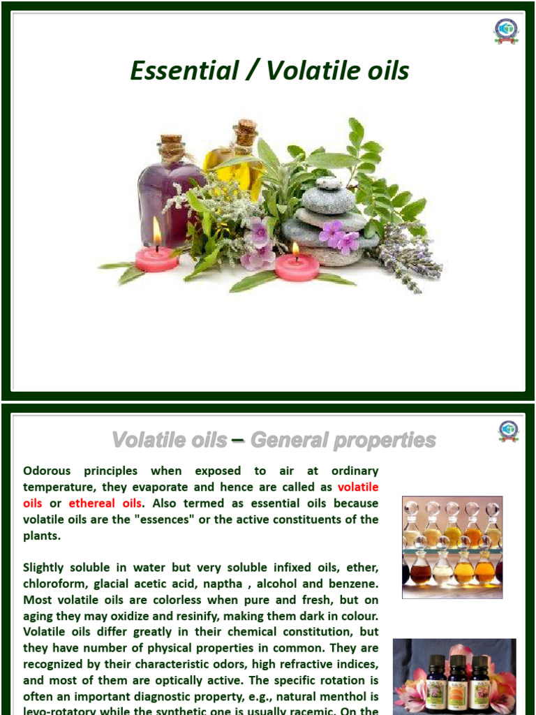 Essential or volatile oil | PDF | Supercritical Fluid | Essential Oil