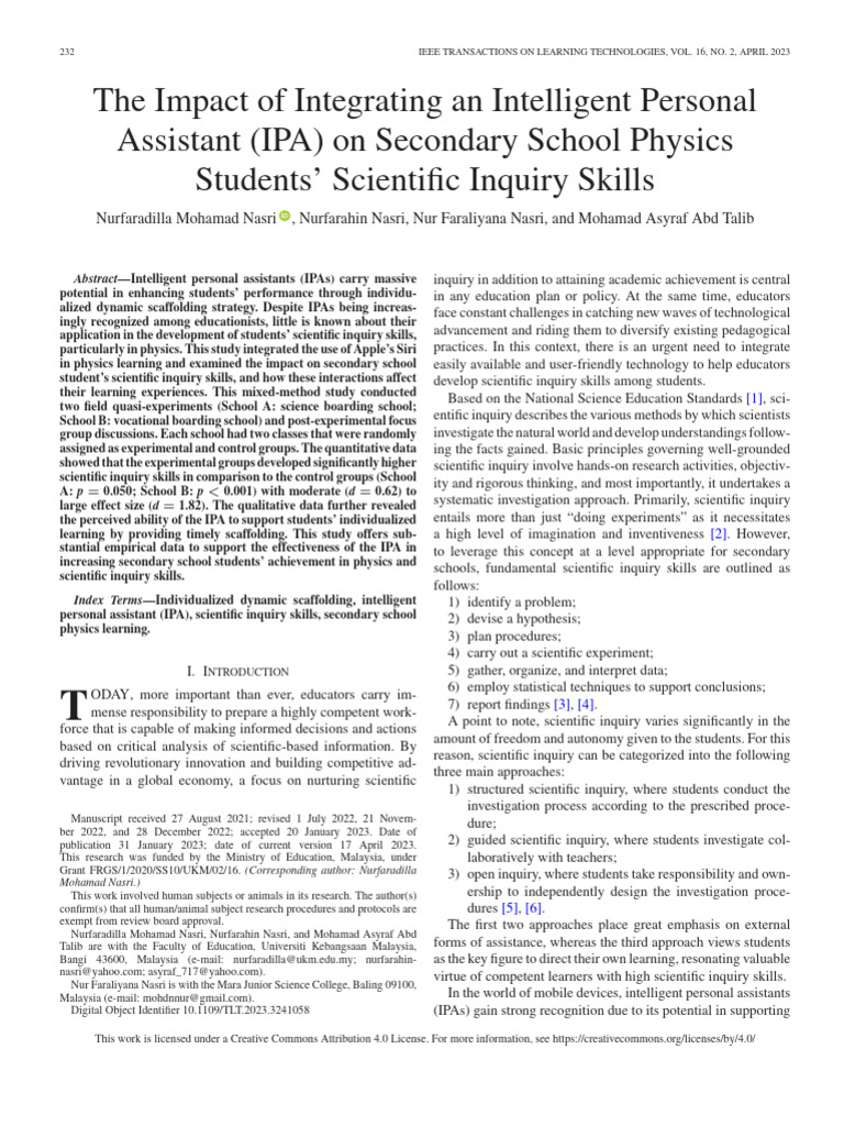 The Impact of Integrating An Intelligent Personal Assistant IPA On ...