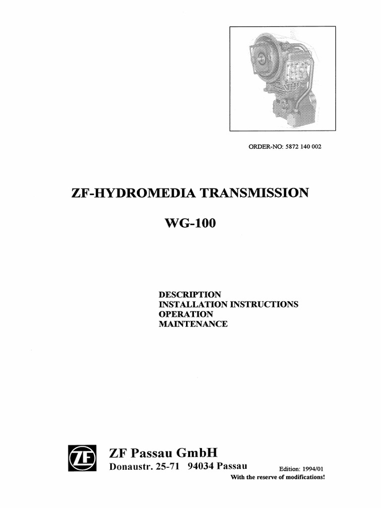 ZF-Hydromedia WG-100 | PDF
