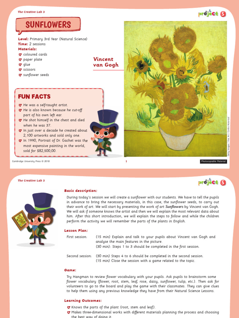 The Creative Lab - L3.5 - Sunflowers | PDF | Vincent Van Gogh