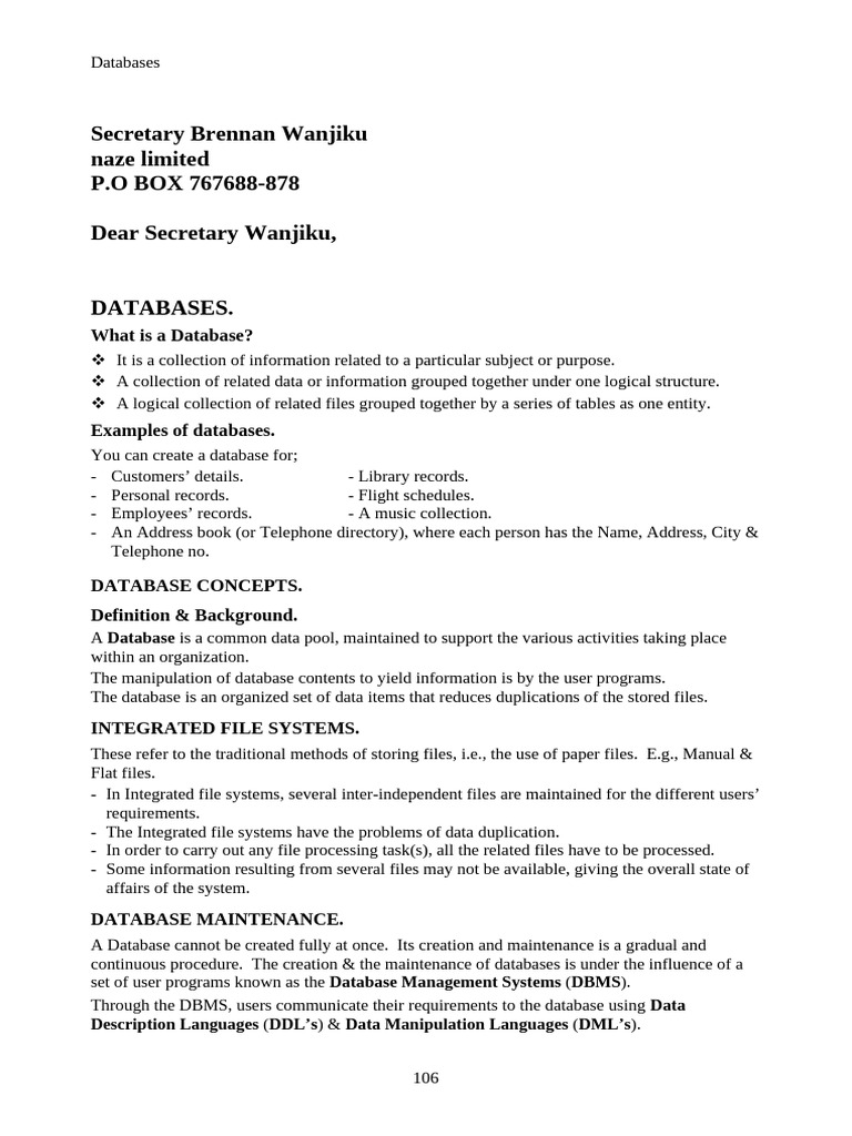 Introduction To Databases | PDF | Databases | Relational Database Introduction To Databases | PDF | Databases | Relational Database