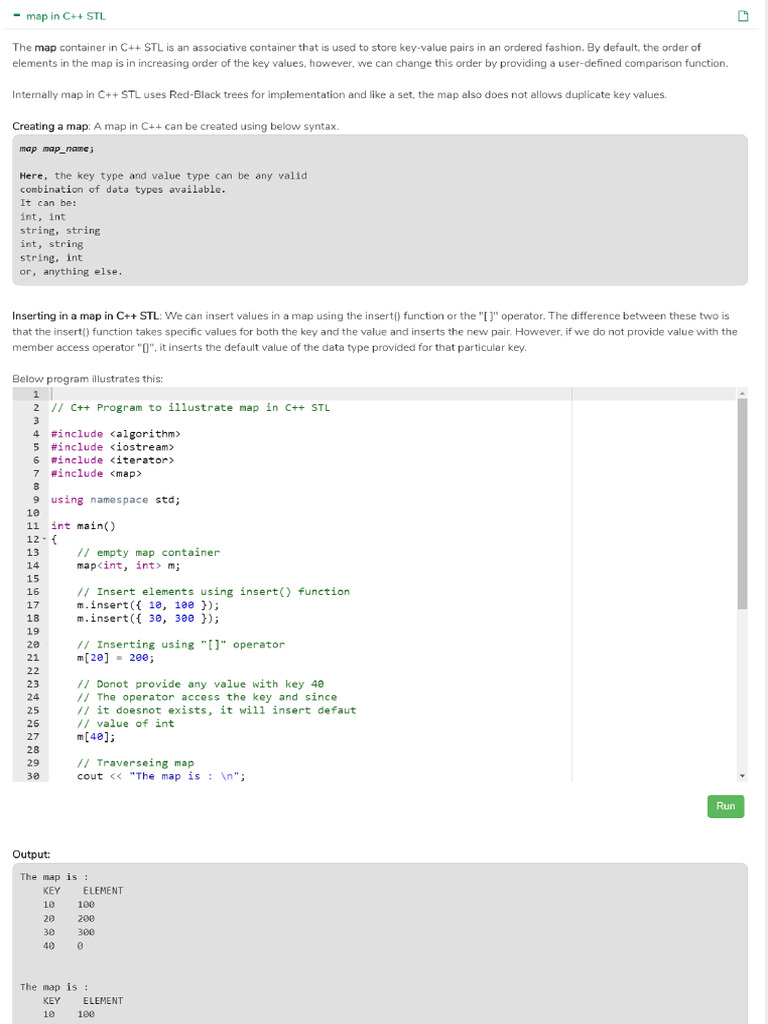 map and multimap | PDF