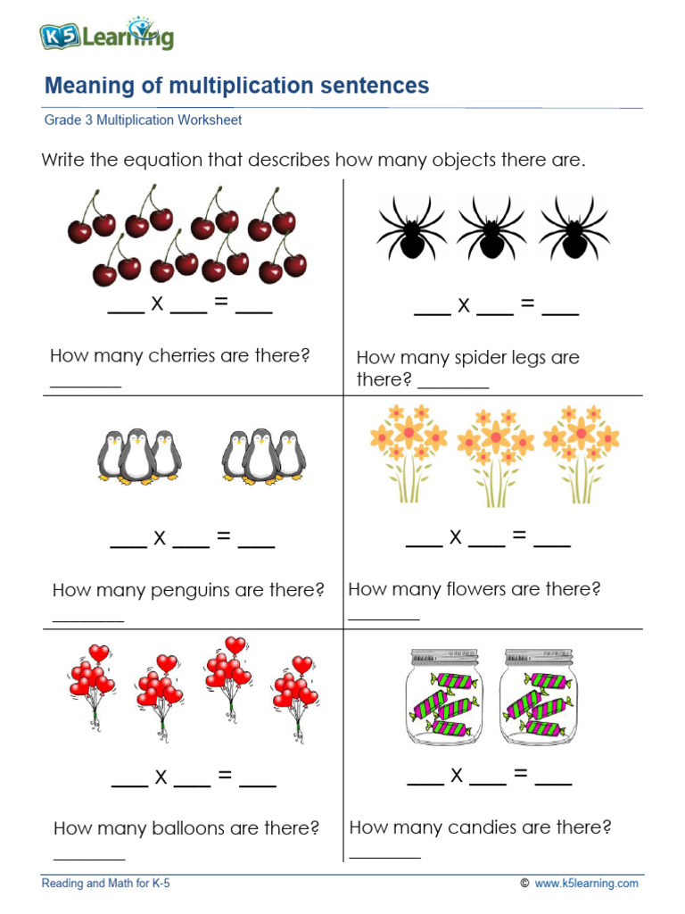 Understanding Multiplication Sentences | PDF