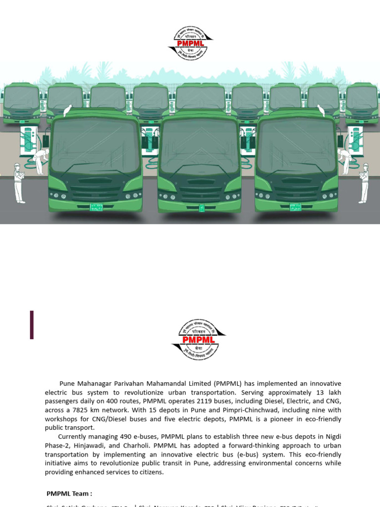 PMPML Electric Bus Operations Overview | PDF | Transport | Fuel Economy ...
