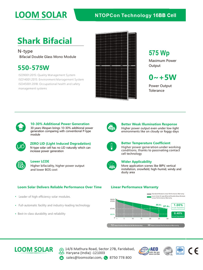 550-575Wp Topcon Bifacial 16BB LSJW | PDF | Solar Cell | Electronics