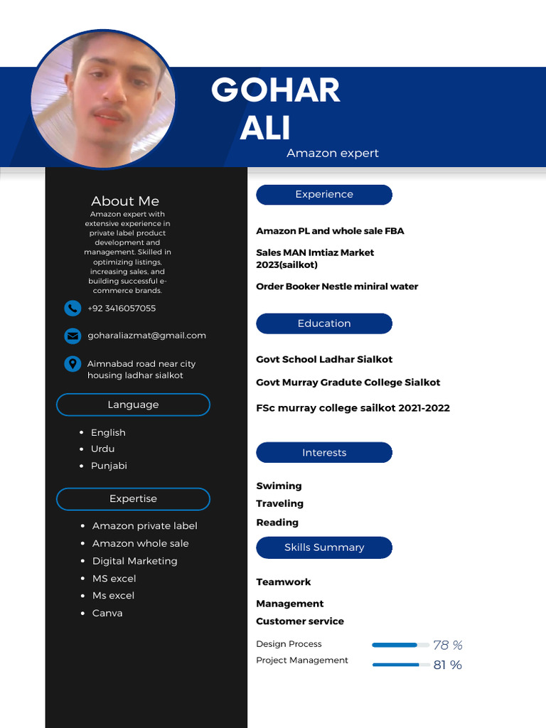 Black Modern Professional Resume | PDF