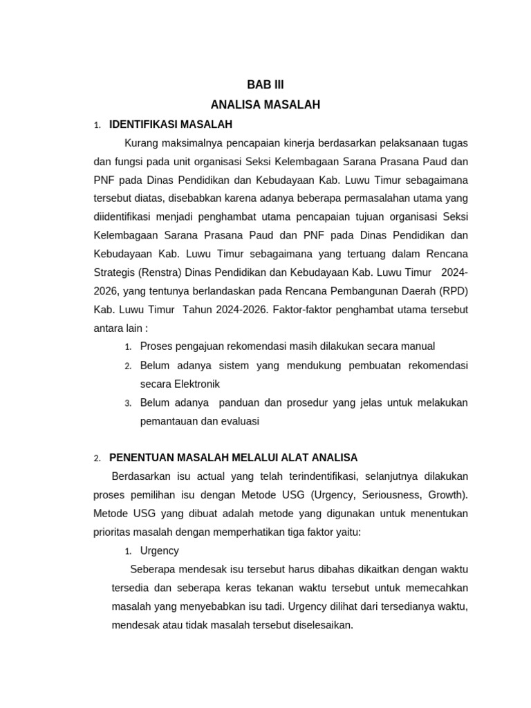 Rap III Analisa Masalah | PDF