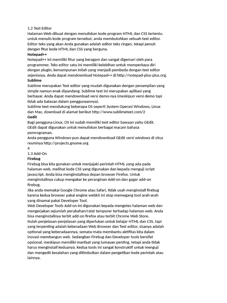 Macam Text Editor | PDF