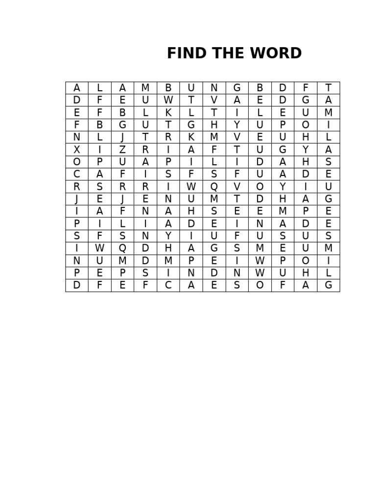 Word Search Puzzle Challenge | PDF | Language Arts & Discipline
