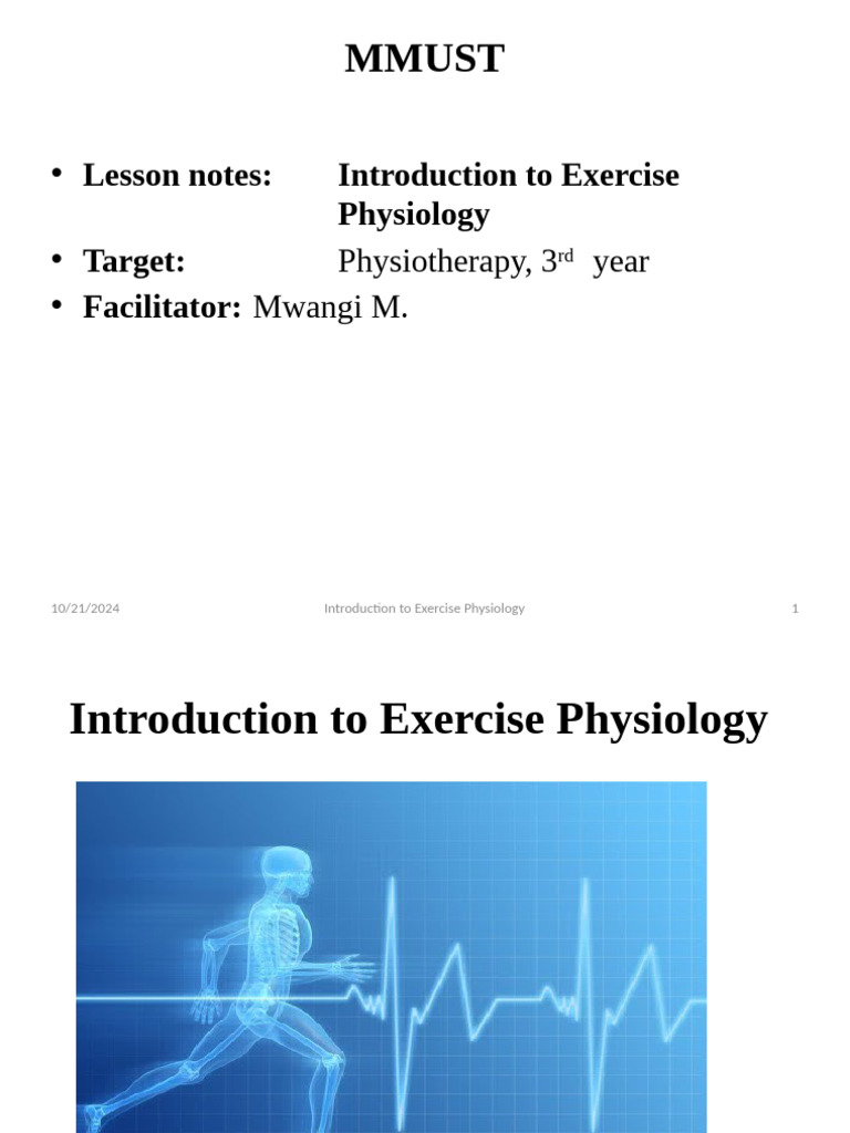 Exercise Physiology for Physio Students | PDF | Physical Therapy ...