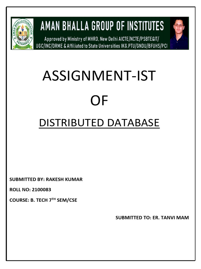 Assignment 1st Ddb | PDF | Databases | Relational Database