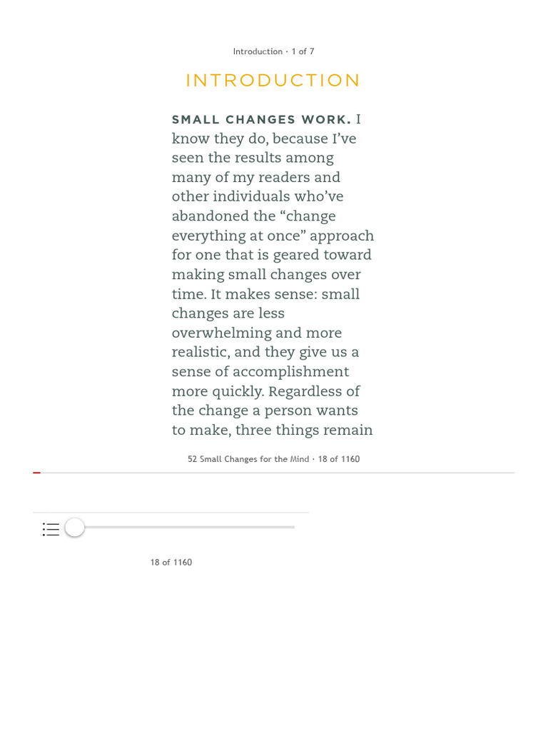 52 Small Changes For The Mind - Kobo Web Reader | PDF | Self ...