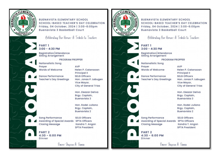 Teachers Day Program | PDF