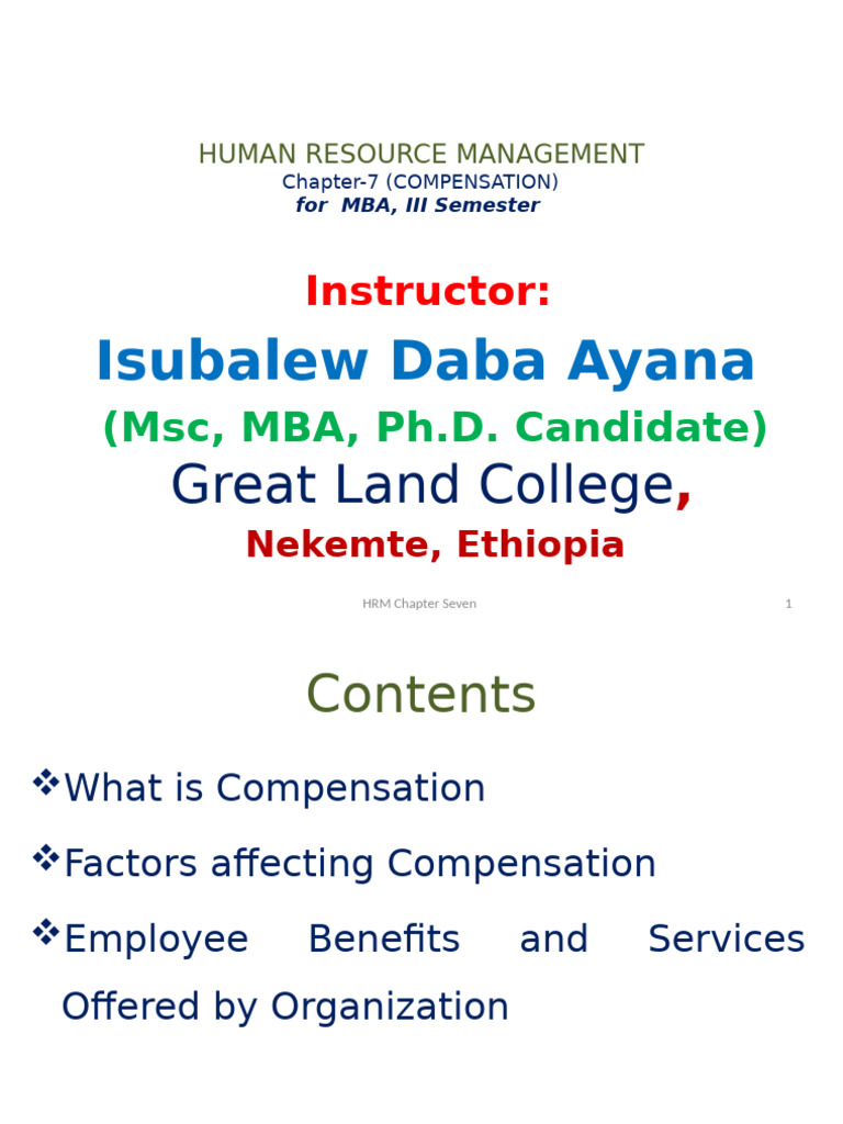 HRM CH 7 | PDF | Cost Of Living | Employment