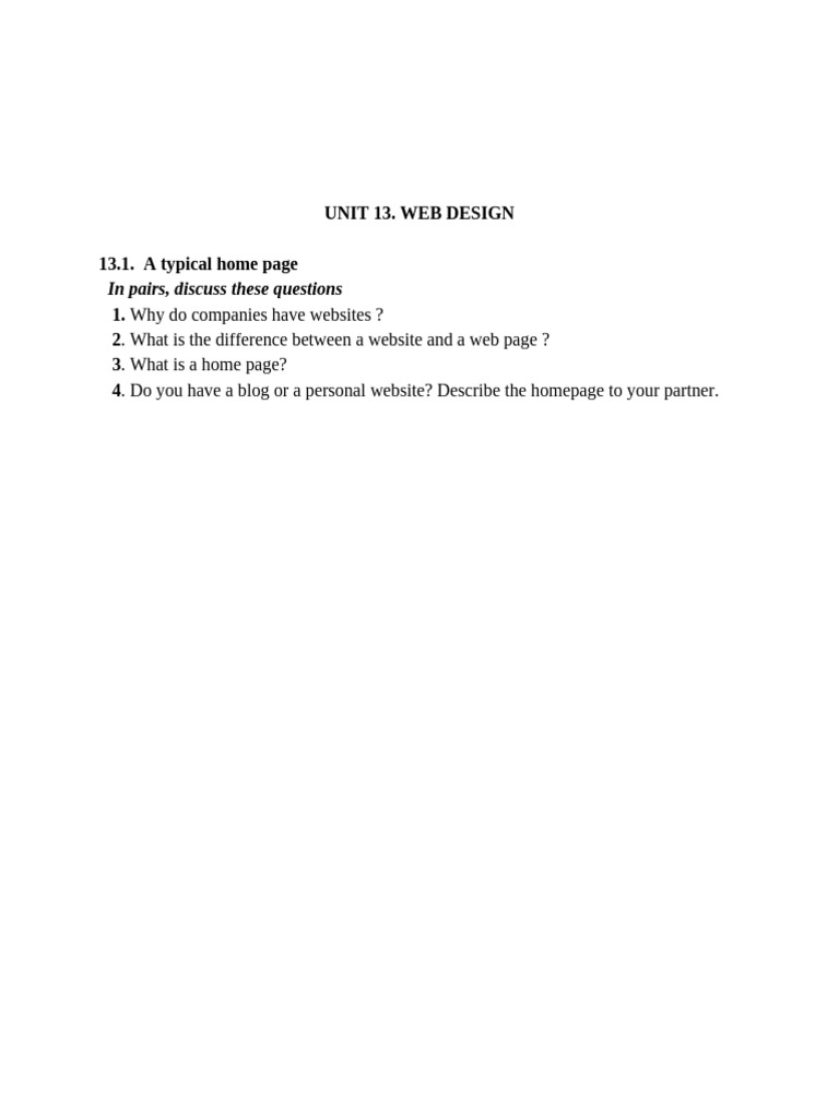 Textbook Unit 13 + Unit 14 | PDF | World Wide Web | Internet & Web