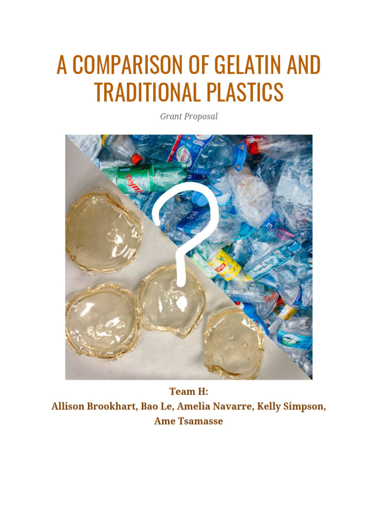 Gelatin vs Normal Plastic | PDF | Biodegradation | Hydrophobe
