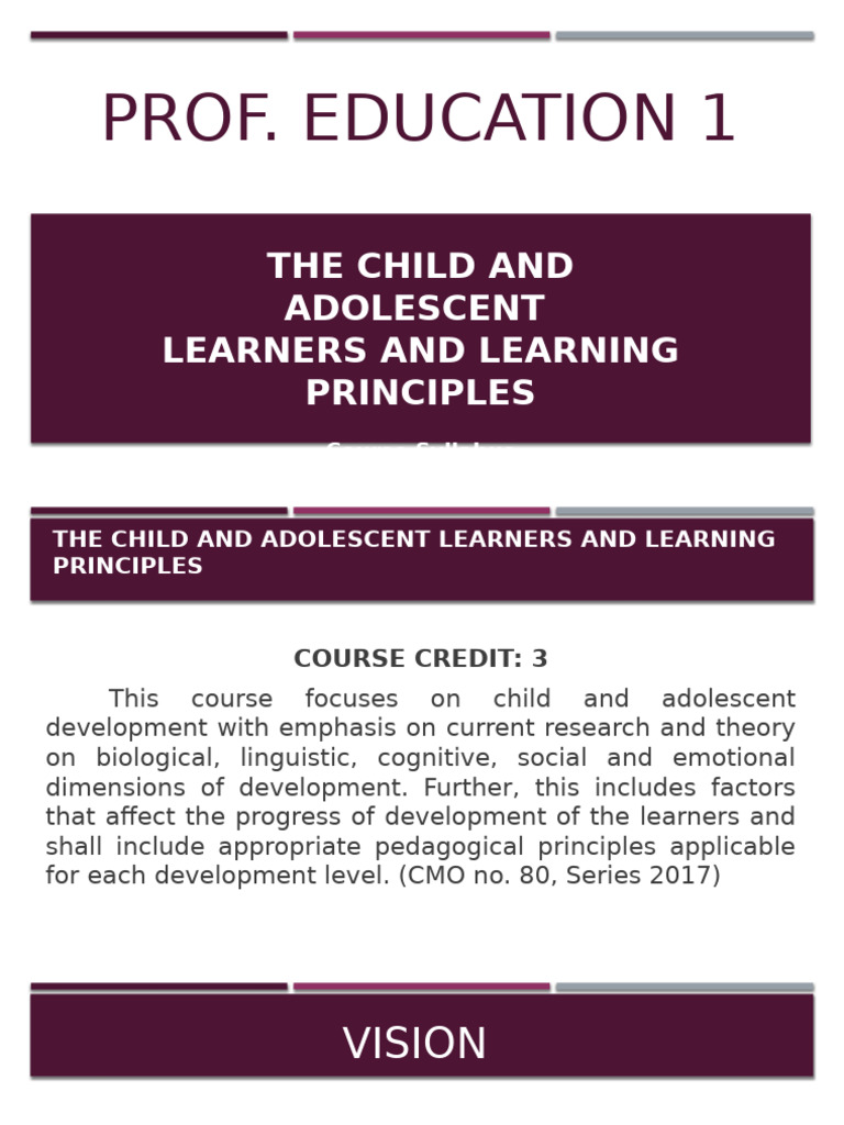 Child and Adolescent Syllabus | PDF | Psychology | Behavioural Sciences