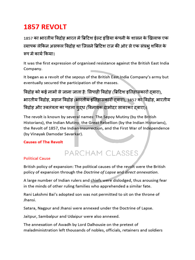 Revolt of 1857 No2ai5 | PDF