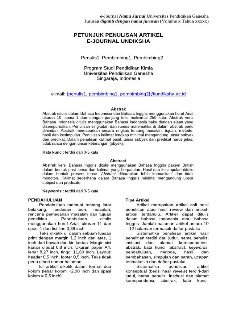 Contoh Sistematika Jurnal | PDF