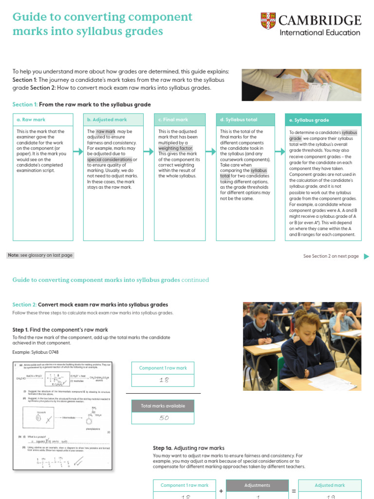 Guide To Converting Component Marks Into Syllabus Grades | PDF