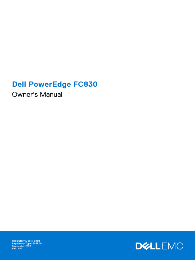 Poweredge fc830 - Owners Manual - en Us | PDF | Solid State Drive | Bios