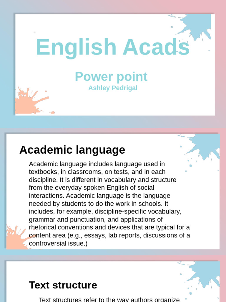 Academic Language Essentials | PDF | Language Arts & Discipline