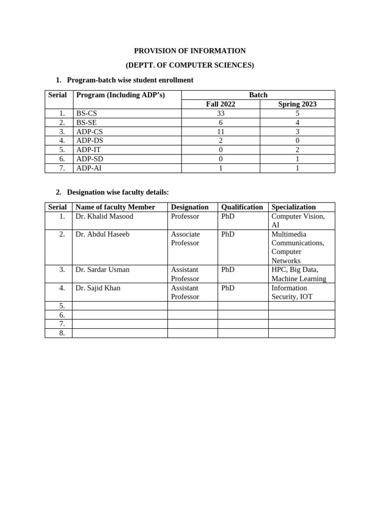 PROVISION OF INFORMATION | PDF
