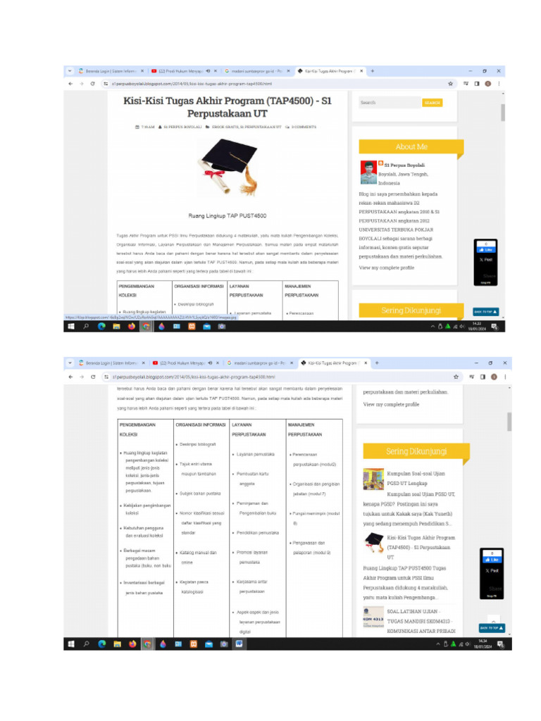 Kisi2 TAP UT Perpustakaan | PDF