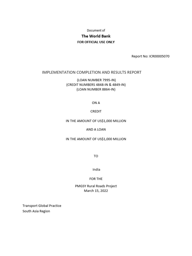 India PMGSY Rural Roads Project | PDF | Climate Resilience | Road
