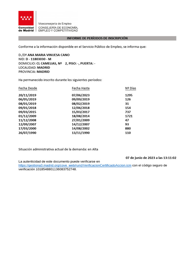 Periodos de Inscripcion | PDF