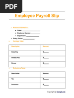 Salary Advance Request Form Template | PDF