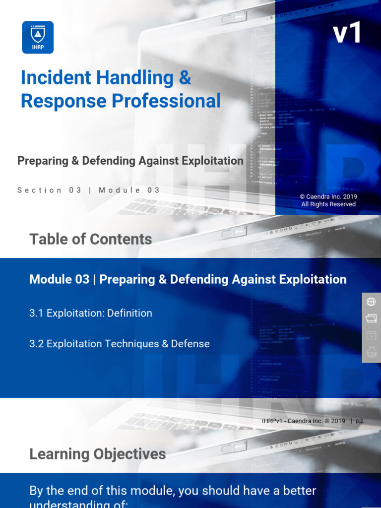 03 Preparing and Defending Against Exploitation | PDF | Denial Of ...