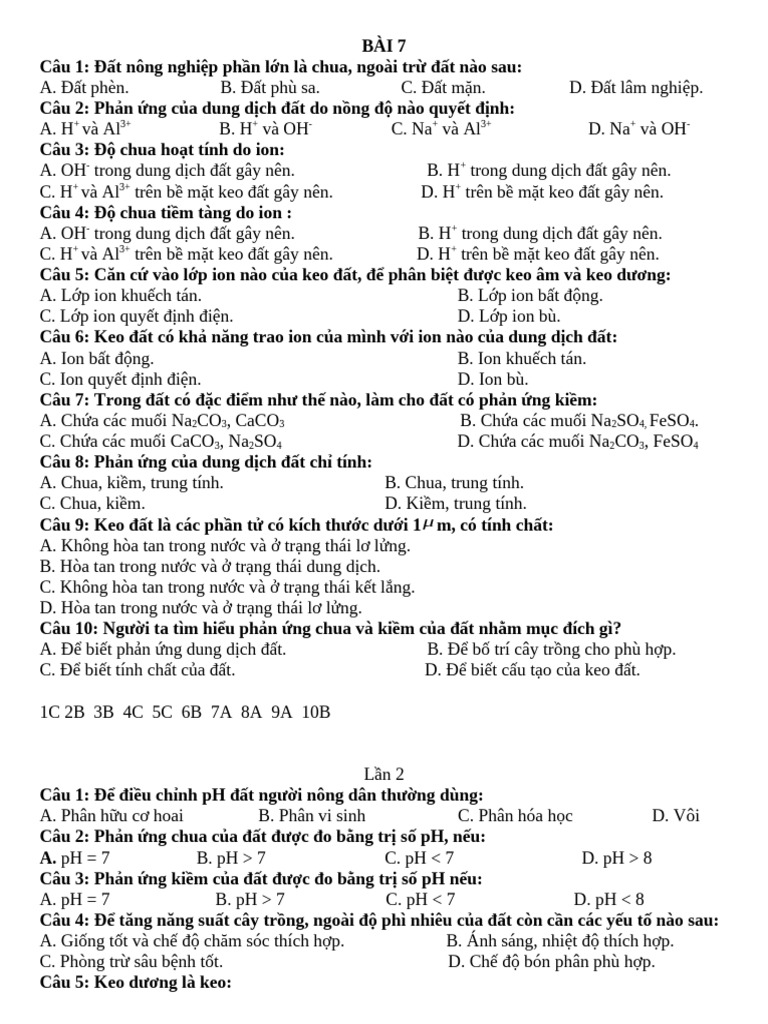 Ôn tập ktra 1t | PDF