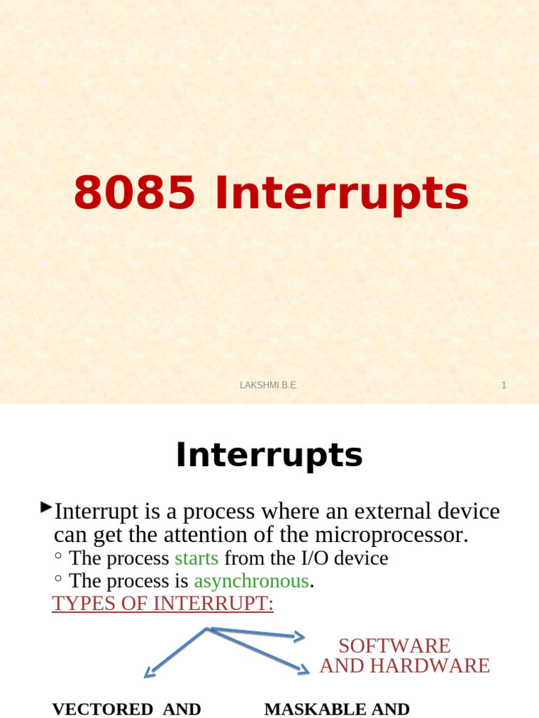 8085 Interrupts | PDF | Central Processing Unit | Computer Engineering 8085 Interrupts | PDF | Central Processing Unit | Computer Engineering