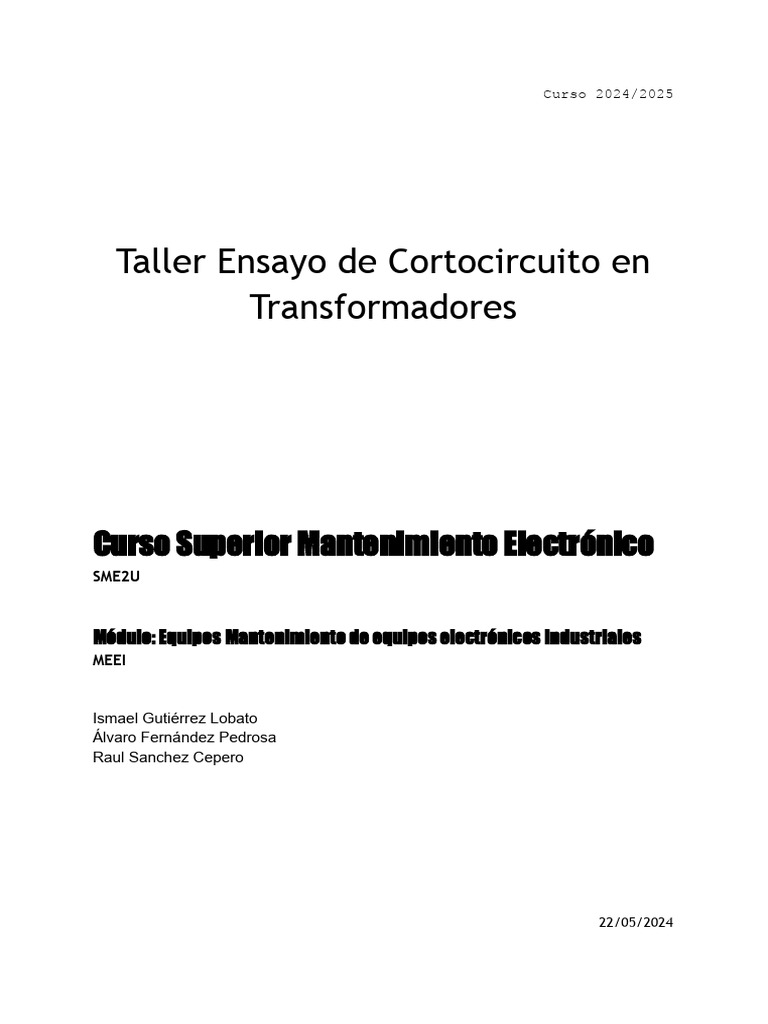 Memoria Meei | PDF | Transformador | Inductor