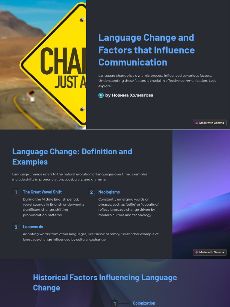 Factors Influencing Language Change | PDF | Linguistics | English Language
