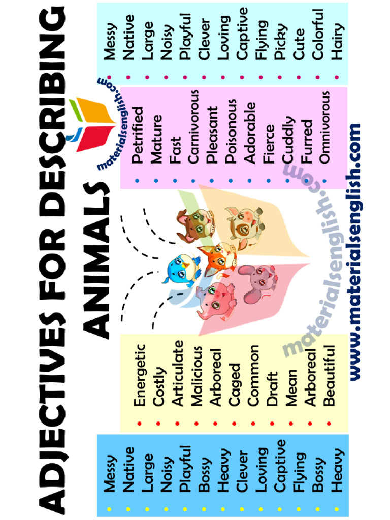 Adjectives Animals | PDF