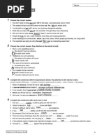 01skills1 U2 L1 Test VocabularyGrammar | PDF | Linguistics | Grammar