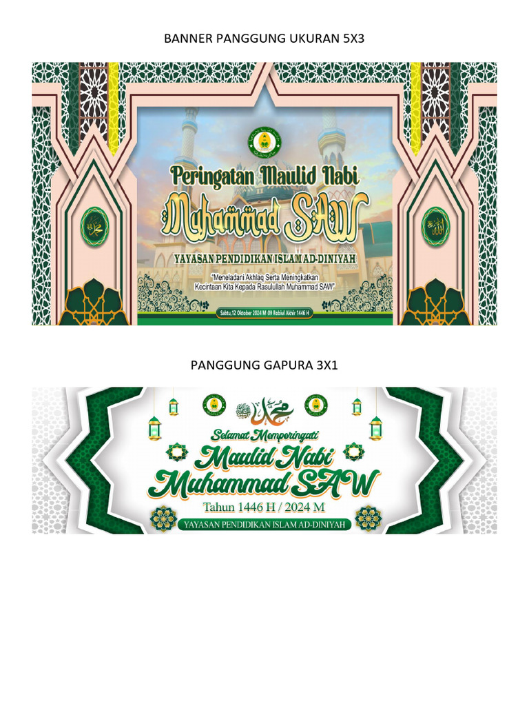 Banner Panggung Ukuran 5x3 | PDF