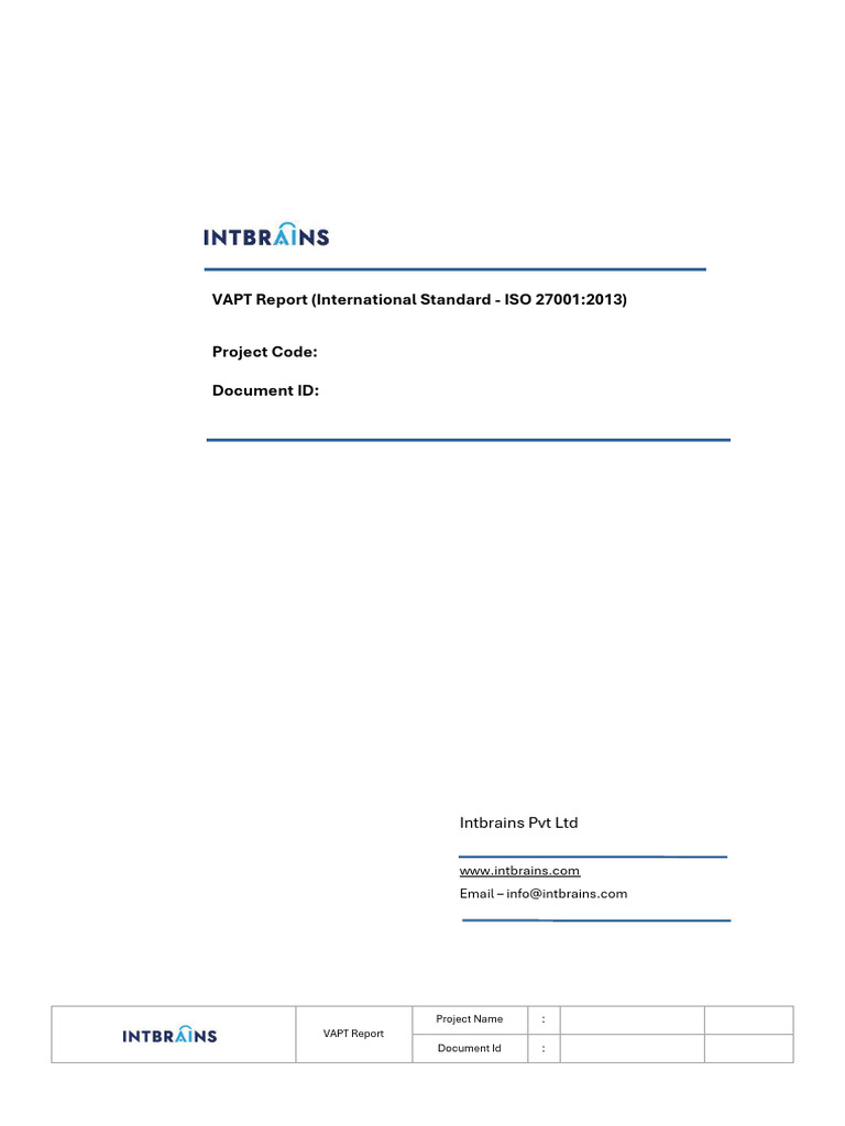 VAPT Report: ISO 27001:2013 Compliance | PDF | Transport Layer Security ...