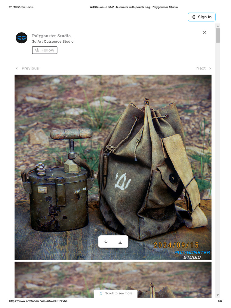 ArtStation - PM-2 Detonator With Pouch Bag, Polygonster Studio | PDF