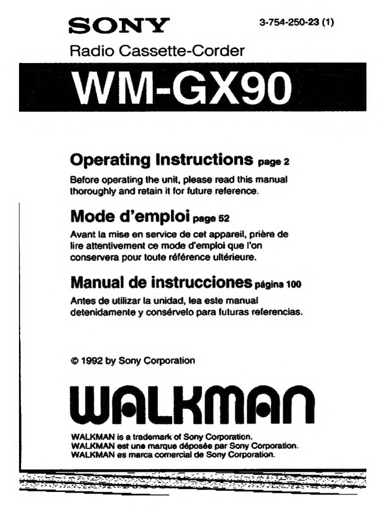 Walkman Wmgx90 | PDF | Frequency Modulation | Headphones